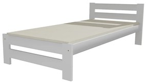 Dřevěná postel VMK 5B 120x200 borovice masiv - bílá