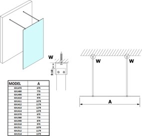 Gelco Gelco, VARIO BLACK jednodílná sprchová zástěna do prostoru, sklo nordic, 1200 mm, GX1512-02