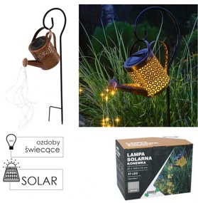 Aldotrade Lampa solární Konev, 37 LED, teplá bílá