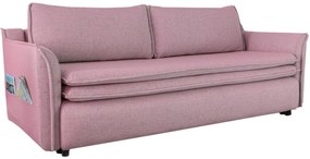 OnaDnes -20% Růžová čalouněná třímístná rozkládací pohovka Miuform Charming Charlie 225 cm