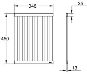 GROHE 40856SD0 - Odkapávač 450 × 348 mm kartáč nerez