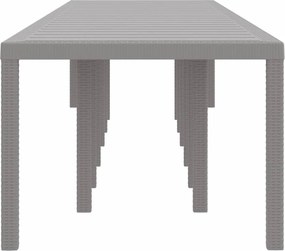 Zahradní stůl Světle šedá 400 x 100 x 73 cm polyratan 3378531