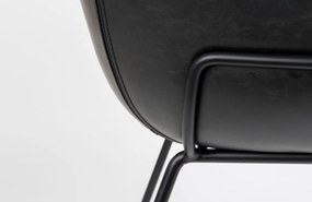 Černá koženková jídelní židle ZUIVER FESTON