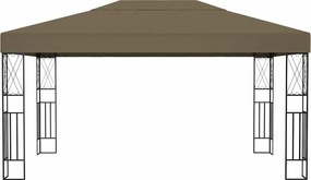 Altán 3 x 4 m taupe textil 312270