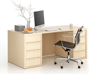 Kancelářský psací stůl FRAME, 180x80 cm, bříza