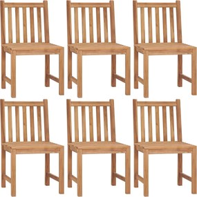 Zahradní židle 6 ks s poduškami masivní teak 3073132