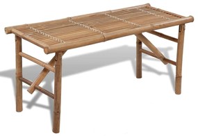 Skládací zahradní lavice 118 cm bambusová - Default Title