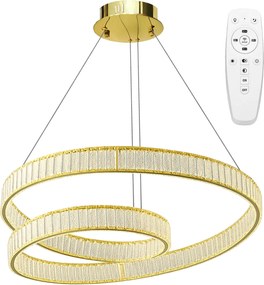 Toolight Toolight, LED závěsné svítidlo 60cm, 72W, 3500lm, APP1767-CP, zlatá, OSW-04343
