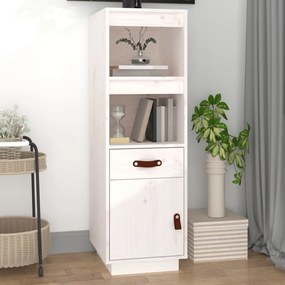 Skříň highboard bílá 34x40x108,5 cm masivní borové dřevo