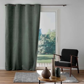 Khaki sametový závěs 140x260 cm Olympe – douceur d'intérieur