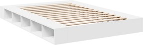Rám postele bílý 150 x 200 cm kompozitní dřevo 3280468