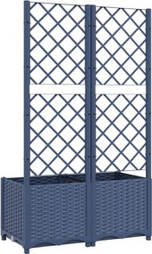 Zahradní květináč s mřížkou modrošedý 80 x 40 x 136 cm PP 318251