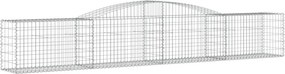 Klenuté gabionové koše 5 ks 400x50x60/80 cm pozinkované železo 3146973