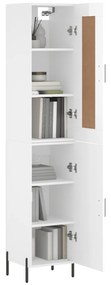 Skříň highboard bílá s vysokým leskem 34,5x34x180 cm kompozit