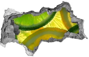 Wallmuralia Nálepka díra na zeď Limetka a citron 95x73 cm