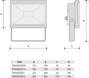 LED reflektor VANA PROFI LED 10W IP44 4000K Panlux PN34300009