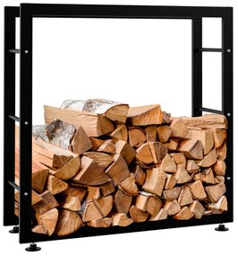 Stojan na dřevo Keri V2 25x80x80, černá
