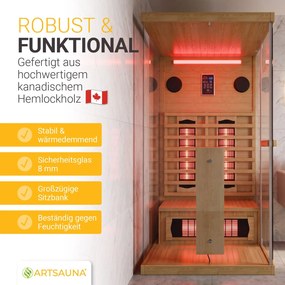 Artsauna Infrasauna Göteborg Velikost: 2 osoby