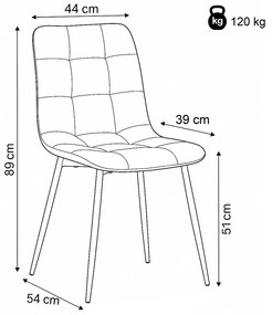 Sada jídelních židlí Vintage CT-281 BK3, 4 ks