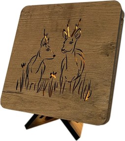Li-Go "Srnci" lampa 19x19 cm provedení povrchu: dub