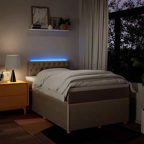 Box spring postel s matrací krémová 120x190 cm textil 3289707