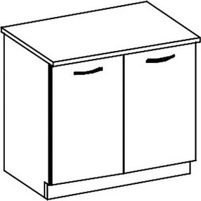 Casarredo - Komfort nábytek Spodní kuchyňská skříňka CHAMONIX II D80, 2-dveřová