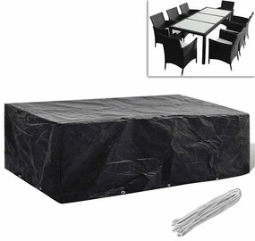 41642 vidaXL Kryt na set polyratanového nábytku pro 8 osob, 10 oček, 300 x 140 cm