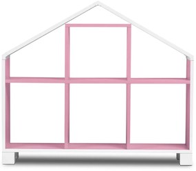 Vingo Dětský regál domeček - růžový, 81 cm