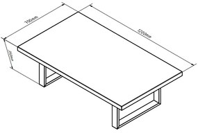 Wuders Konferenční stolek Falco Velikost: 1100 x 700 mm, Výška: 350 mm 1100 x 700 mm