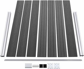 Set plotového dílce WPC 353 x 146 cm černý 3070459