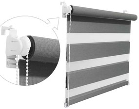 ZEBRA-SHOP Roleta DEN A NOC / MINI / PREMIUM / GRAFIT / BH 28 Barva mechanizmu: bílá, Výška: 150, Šířka: 30