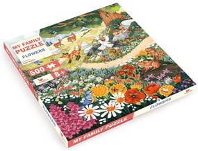 Magellan Rodinné puzzle Květiny a lesní zvířátka 500 dílků
