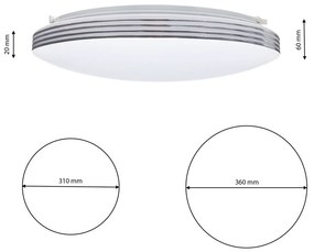 Stropní LED svítidlo Siena, 1x LED 25w, 3000-6000k, ch