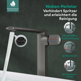 design umyvadlová baterie DOPORRO WAO - šedá