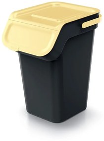 Sada 3 odpadkových košů KADDI s filtrem 3 x 25 L černá