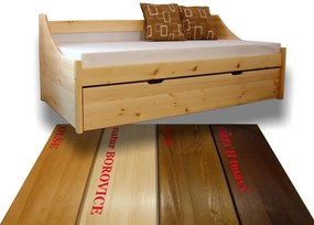Via-nábytek Postel s přistýlkou Apolo masiv borovice Povrchová úprava postele: Moření odstín dub Rozměry postele: 90 x 200