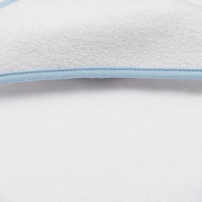 Dětská froté osuška s kapucí New Baby BASIC 80x80 bílo-modrá