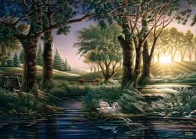 SCHMIDT Puzzle Terry Redlin - Ranní kouzlo u rybníka / 1000 dílků / od