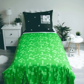 Jerry Fabrics Bavlněné povlečení 140x200 + 70x90 cm - Minecraft Sssleep Tight