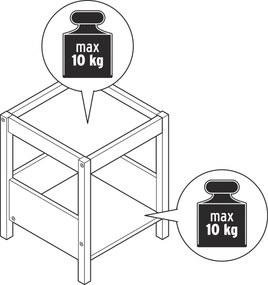 Tchibo - Odkládací stolek - barva: béžová