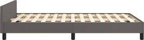 Rám postele bez matrace šedý 120x190 cm umělá kůže 3270558