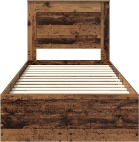 Rám postele s čelo Staré dřevo 90 x 190 cm Kompozitní dřevo 3410364