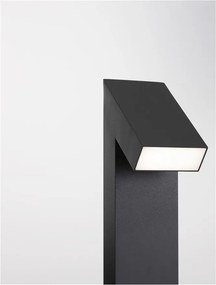 NV 9020931 Venkovní sloupkové svítidlo BRIGITTA černý hliník a akrylový difuzor proti oslnění LED 6W 3000K 100-240V IP65 - NOVA LUCE