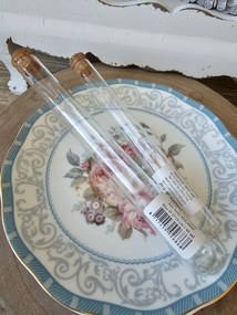 Skleněná dóza/ zkumavka s korkovým víčkem - Ø 2*19 cm / 40 ml
