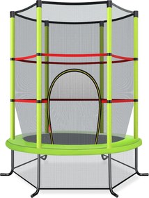 Costway Ø165 cm zahradní trampolína s ochrannou sítí trampolína do 135 KG pružná