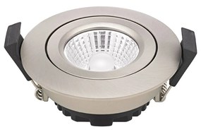 LED bodový podhled Diled, Ø 8,5 cm, 6 W, Dim-To-Warm, ocel