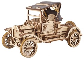Ugears 3D dřevěné mechanické puzzle Historický automobil UGR-T
