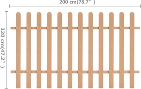 vidaXL Marketos Laťkový plot WPC 200 x 120 cm