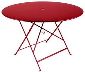 OnaDnes -20% Makově červený kovový skládací stůl Fermob Bistro Ø 117 cm