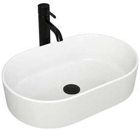 REA-U0600 - Umyvadlo na desku ALMA 36x57 cm keramika/lesklá bílá REA-U0600